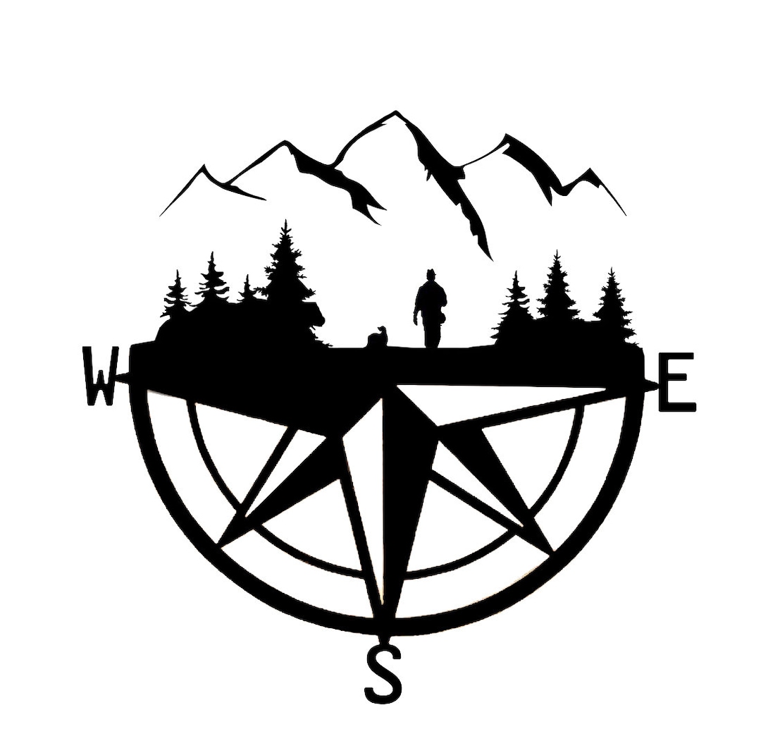 Compass Hunter Mountains Sticker/decal/gift Idea - Etsy