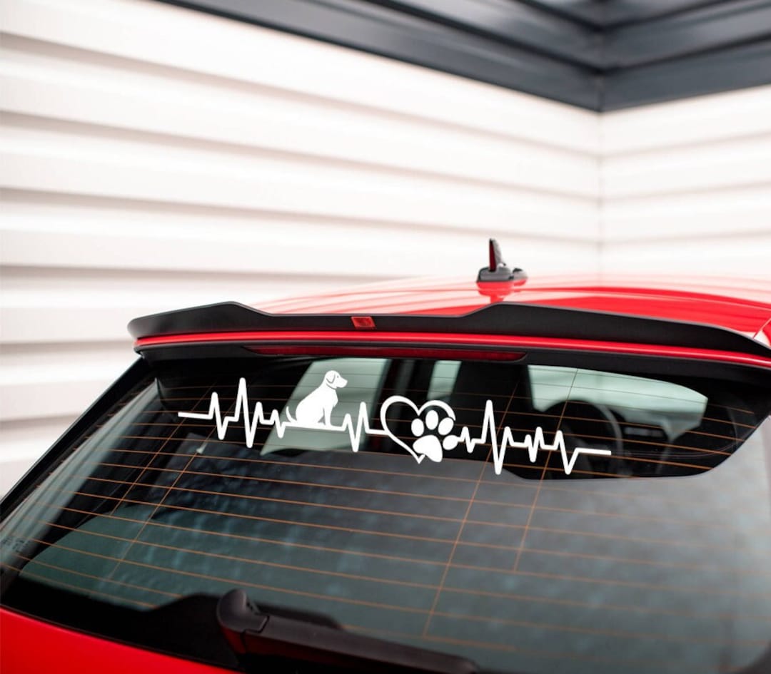 Dog Heartbeat Heart Pulse Car Sticker Decal Gift Idea Vehicle - Etsy
