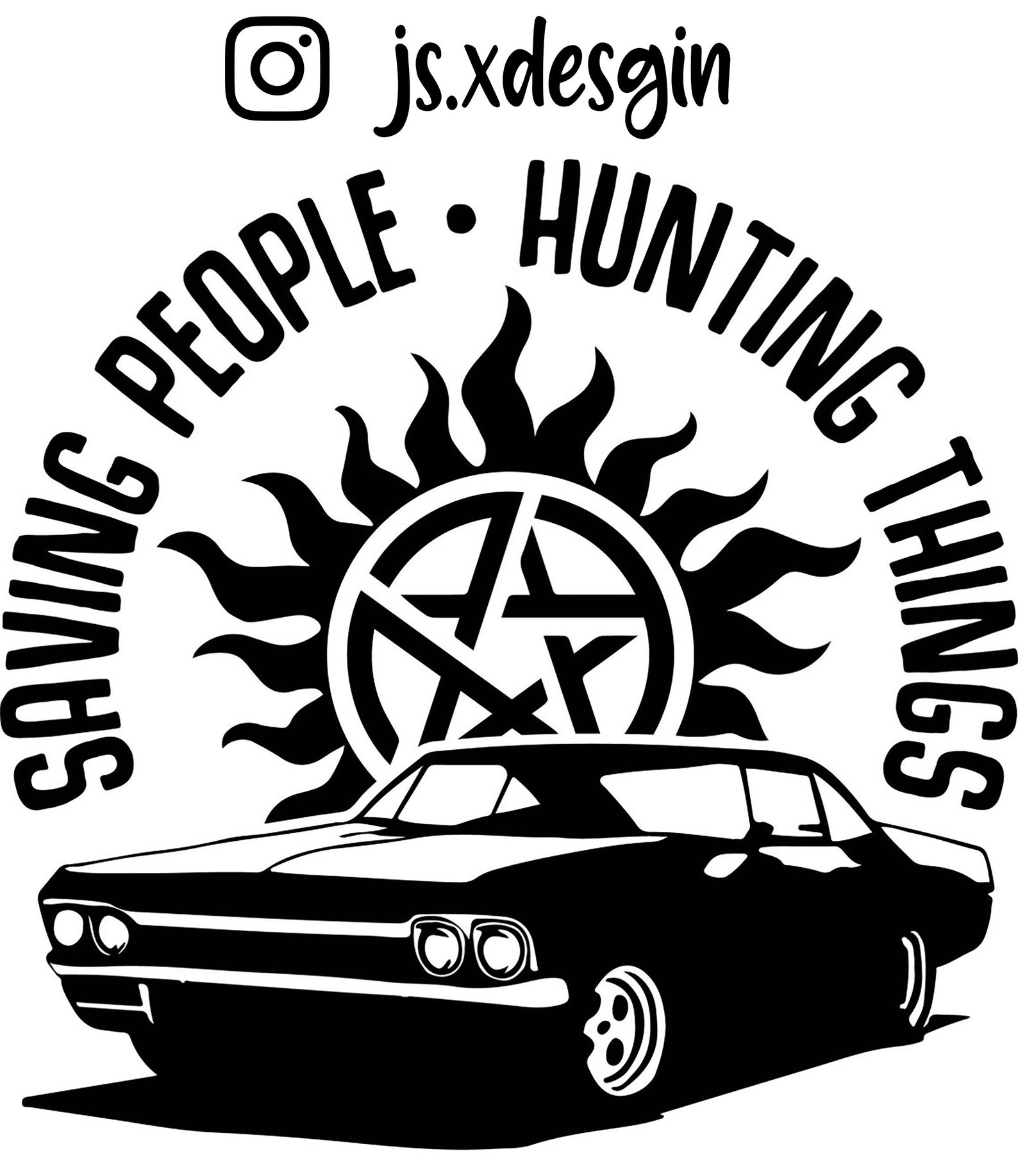 Supernatural Impala Sticker/sticker Gift Idea | Etsy