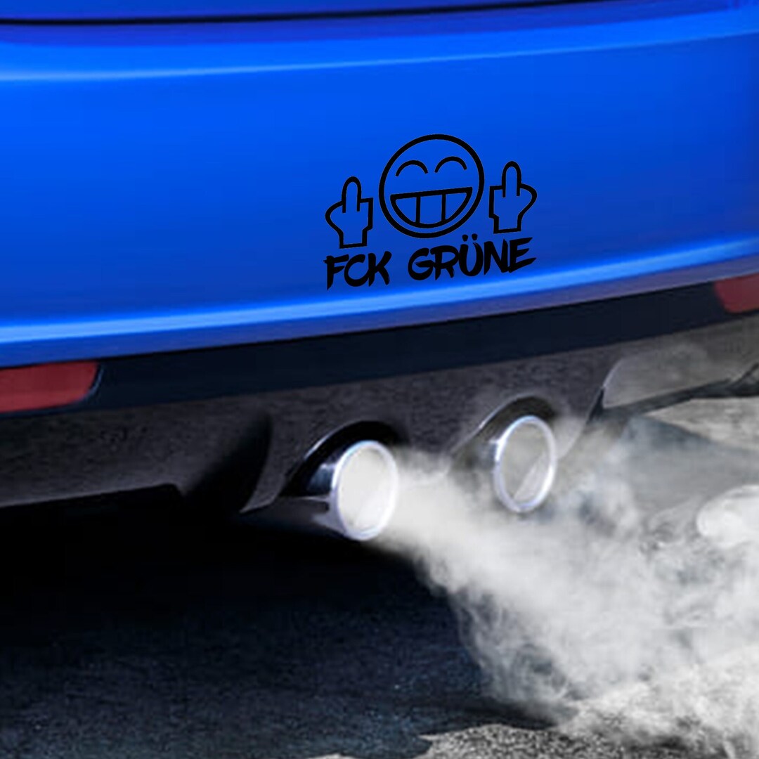 Smile Fuck Green Car Sticker Gift Idea Environmental Greta Car Truck ...
