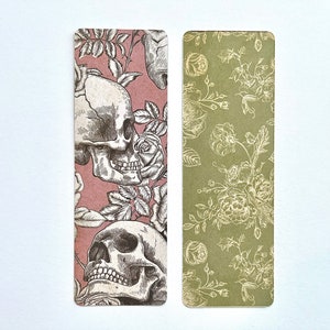 Skull Bookmarks | Laminated Bookmarks | Double Sided Bookmarks ...