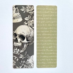 Skull Bookmarks | Laminated Bookmarks | Double Sided Bookmarks ...
