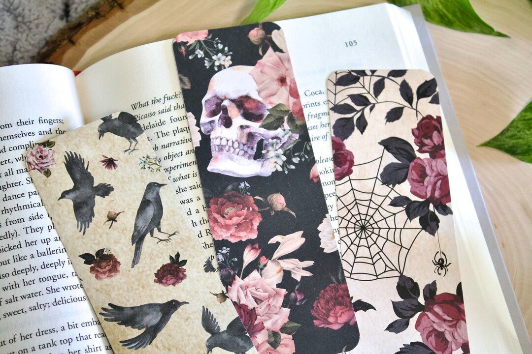 Vintage Style Spooky Bookmarks Double Sided Bookmark Laminated ...