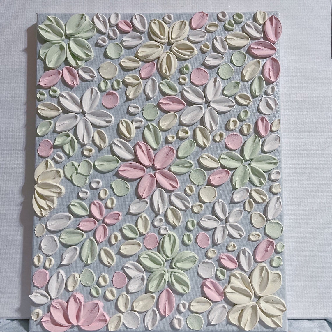 3D Textured Flower Painting sweet Garden 3D Light - Etsy