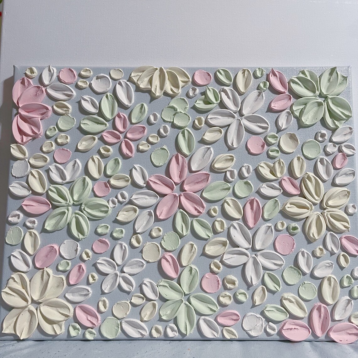 3D Textured Flower Painting sweet Garden 3D Light - Etsy