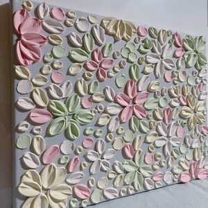 3D Textured Flower Painting, “sweet Garden”, 3D Light Multicolor Floral ...