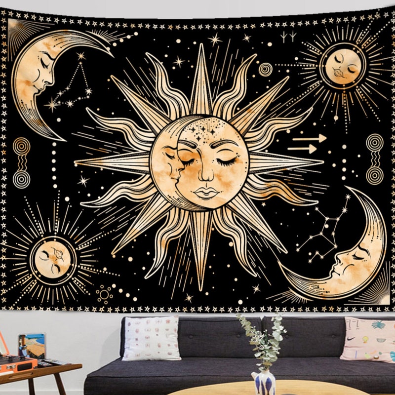 Sun and Moon Tapestry - Etsy
