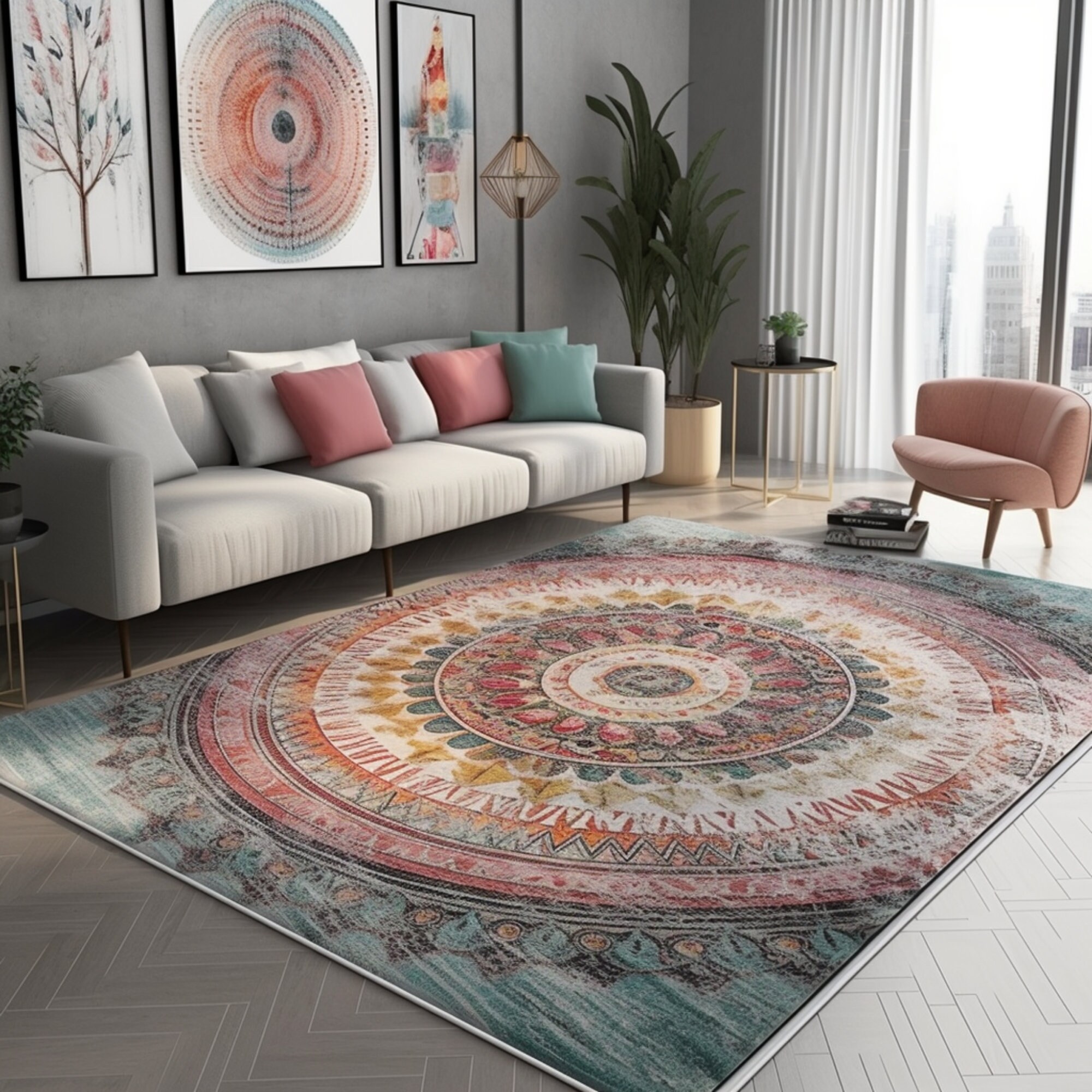Custom Mandala Rug Enhance Your Space With Mandala Mat - Etsy
