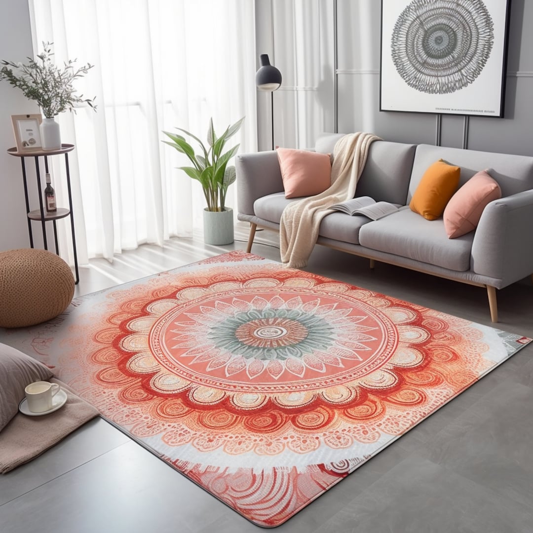 Custom Mandala Rug Enhance Your Space With Mandala Mat - Etsy