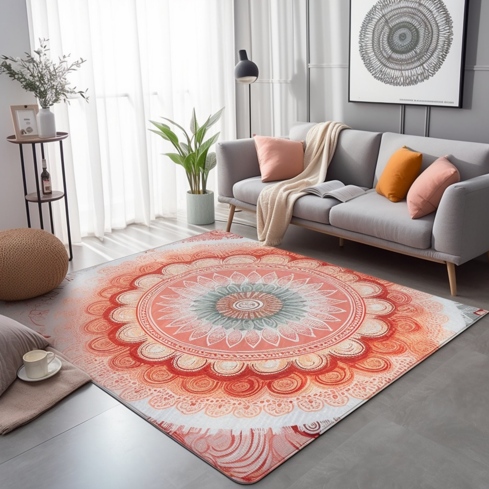Custom Mandala Rug Enhance Your Space With Mandala Mat - Etsy