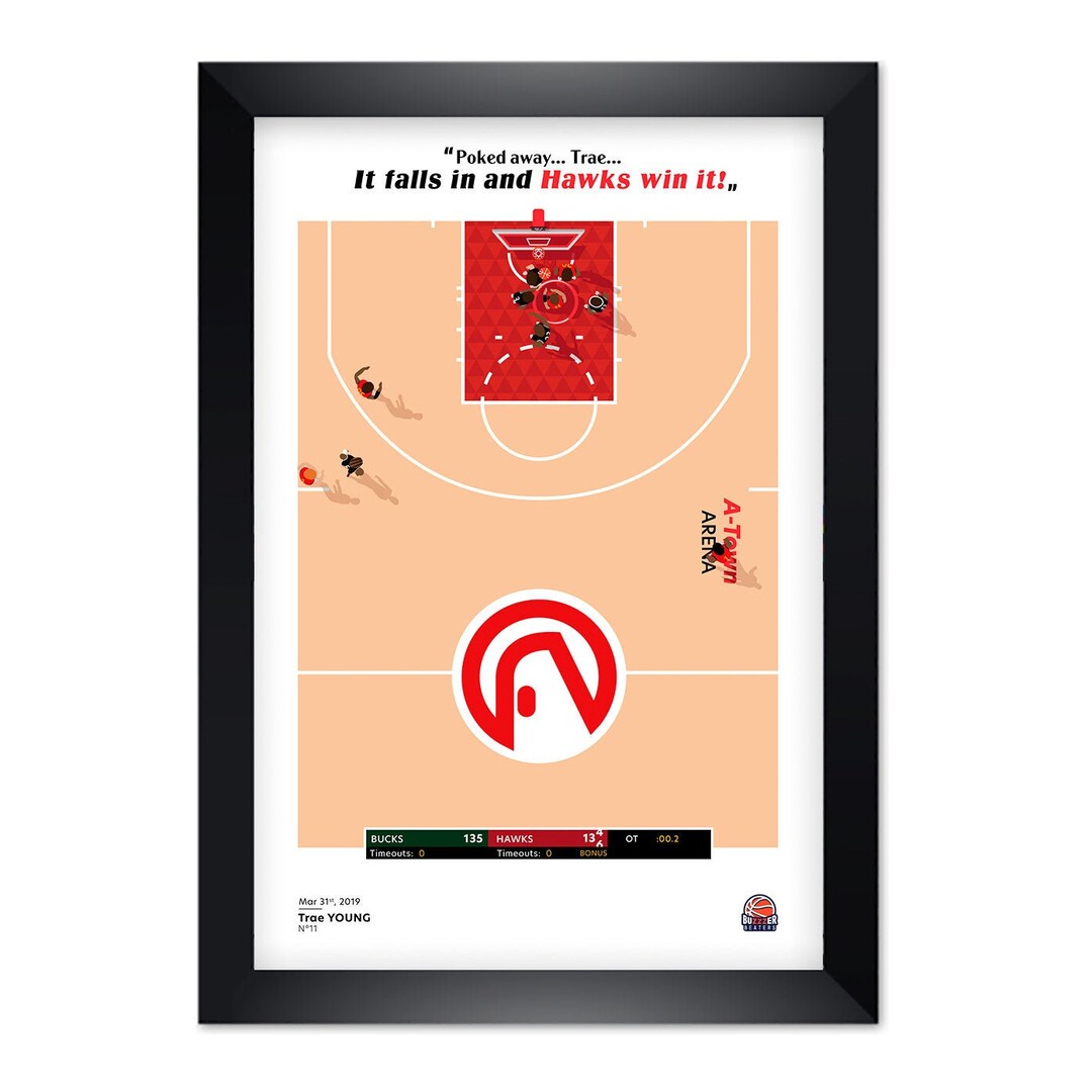 Trae Young Buzzer Beater Print - Etsy