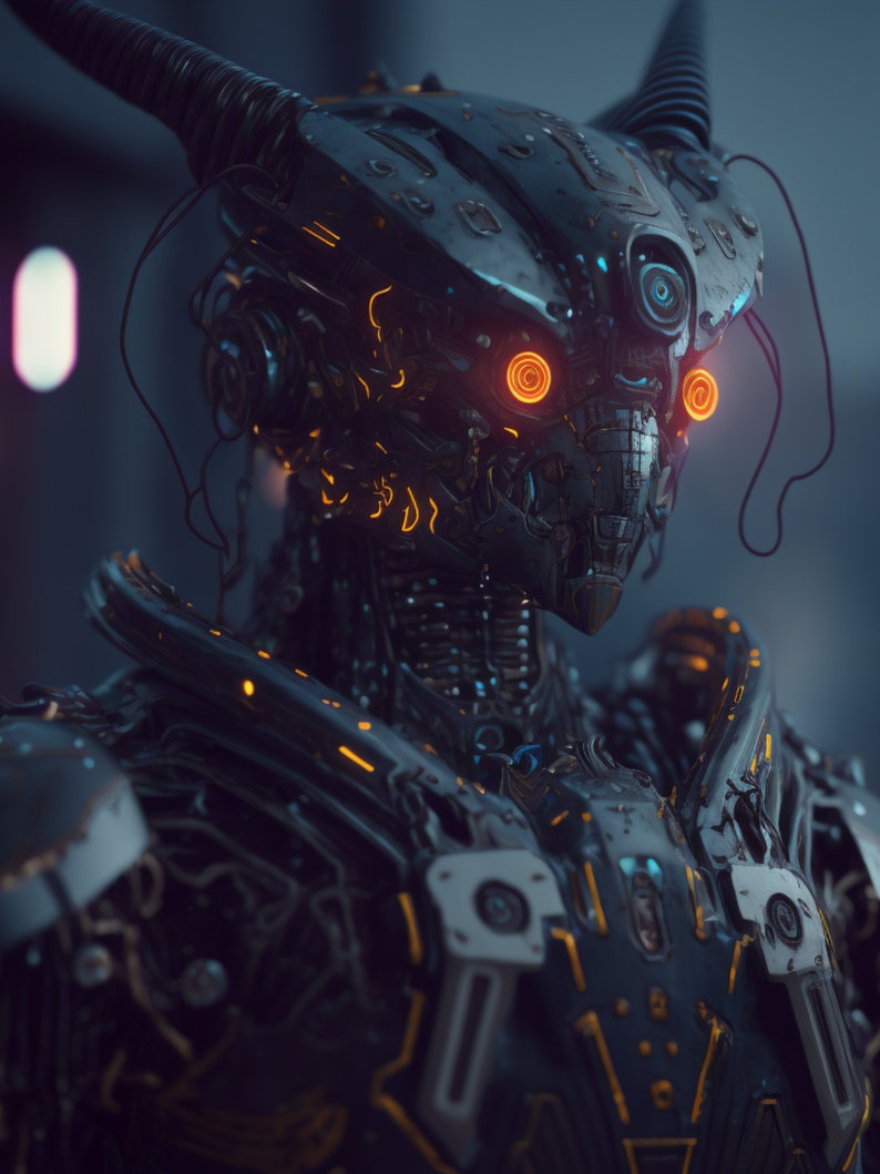 Robot Poster (4) Digital Files Printable Poster Ai Art Wall Art - Etsy