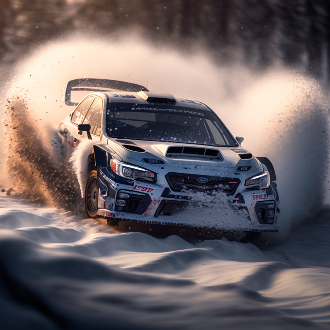 Subaru STI Digital File Printable Poster Rally Car Car Art Ai Art Wall ...