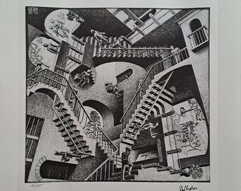 M. C. Escher after Gallery Impossible Prospects 60 X 80 Cm. - Etsy