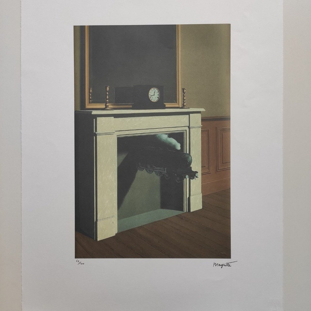 Rene Magritte Signed Time Transfixed 1938 Certificate - Etsy