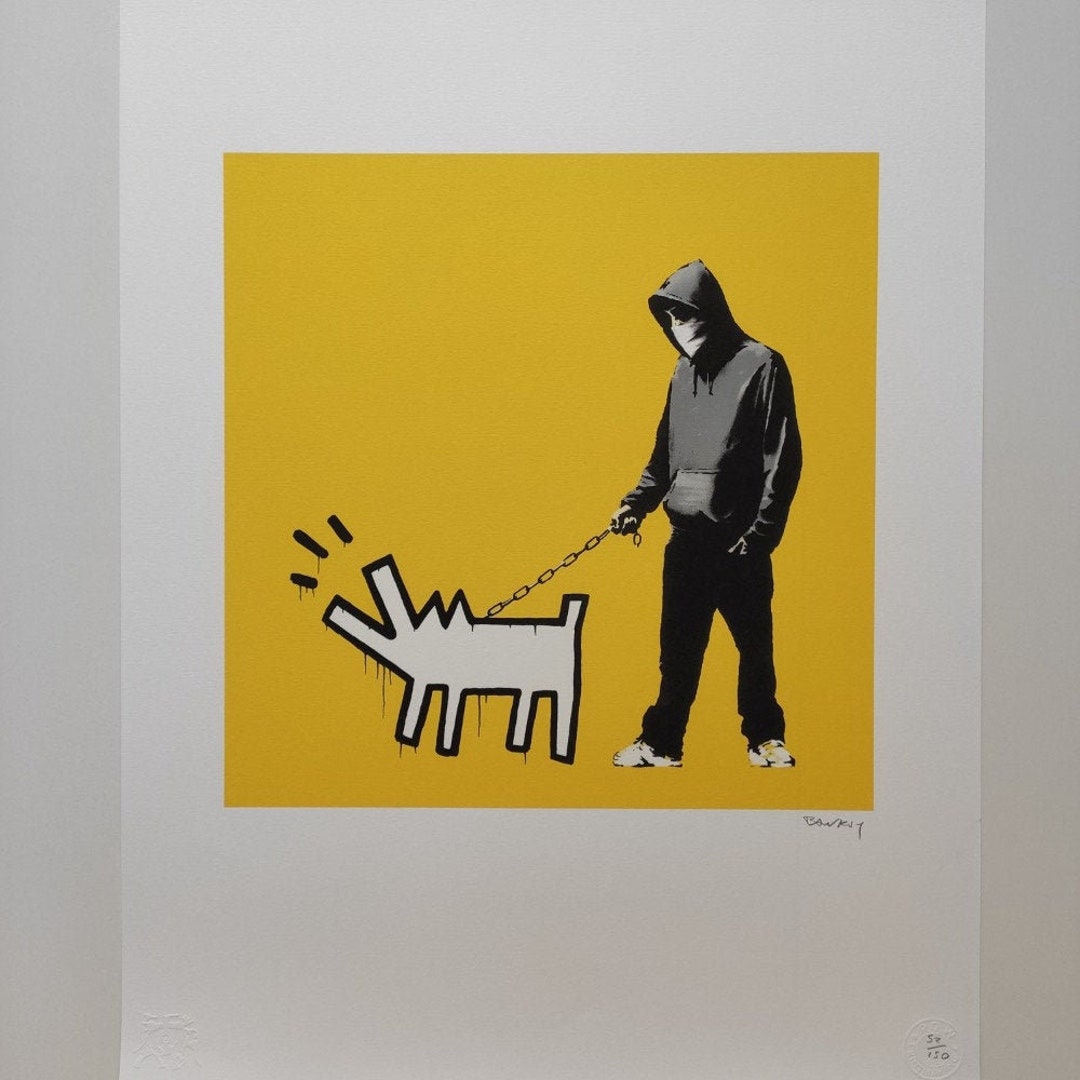 BANKSY Signed Hoodie & Keith Haring Dog Certificate banksy Art, Banksy ...