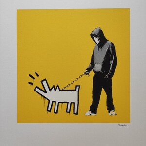 BANKSY Signed Hoodie & Keith Haring Dog Certificate banksy Art, Banksy ...