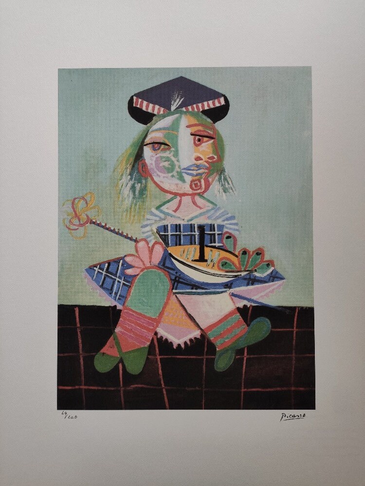 Pablo Picasso Signed Girl With a Mandolin Certificate - Etsy