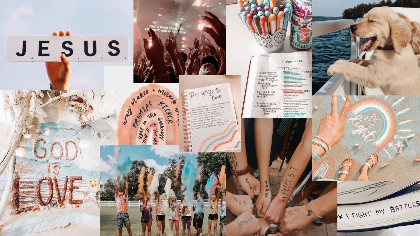 Christian Aesthetic Desktop Wallpaper - Etsy