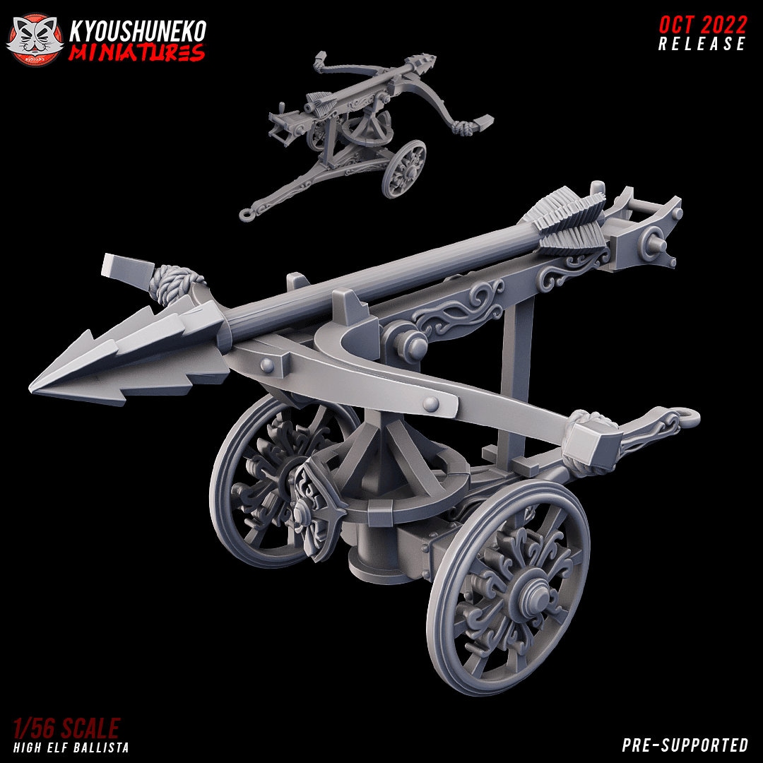 Elf Ballista Tabletop RPG D&D Fantasy Warrior Elf Fighter Siege War ...