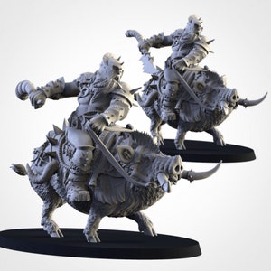 Tusker Cavalry | Mounted Ogre on Boar | Tabletop Wargames RPG Fantasy ...