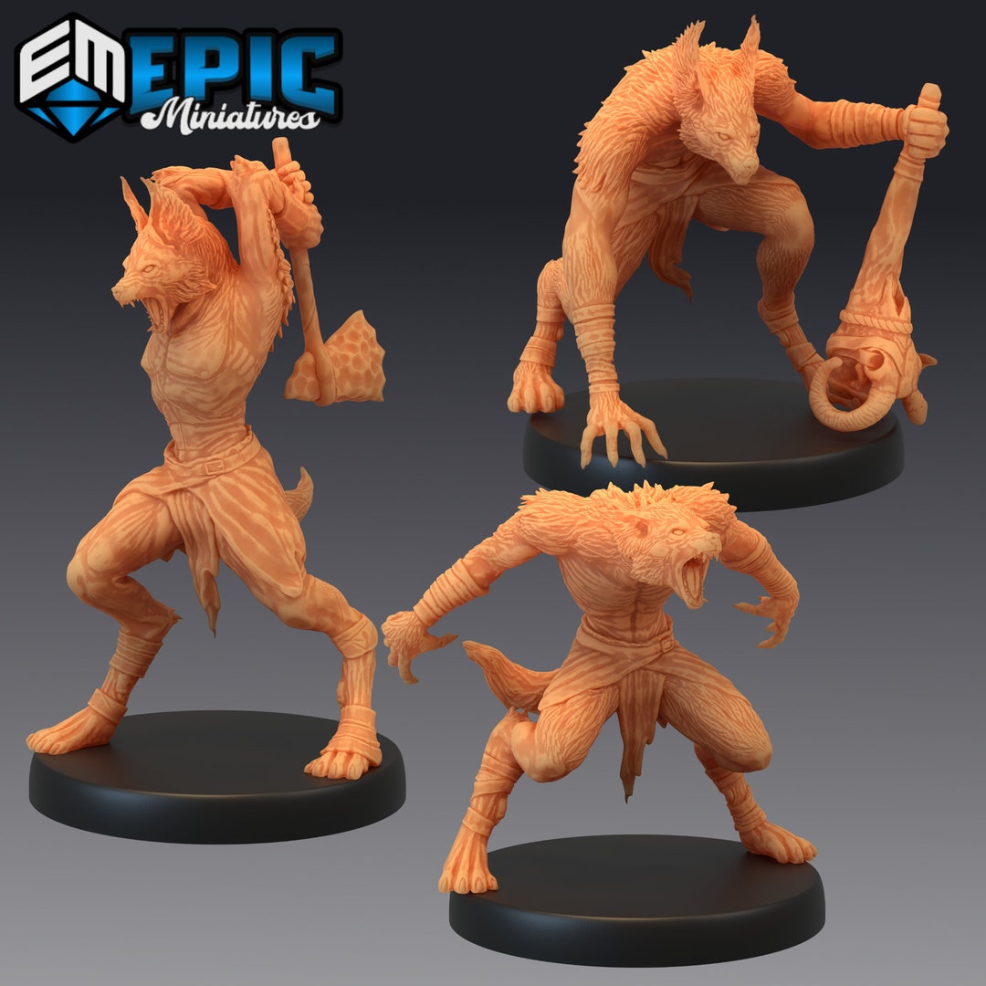 Jackalwere | 28mm Scale Dungeons and Dragons Miniatures for Tabletop ...
