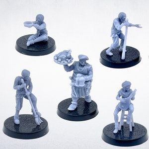 Farm Villagers | Dnd Miniatures | Epic Miniatures | 28mm 32mm Fantasy ...