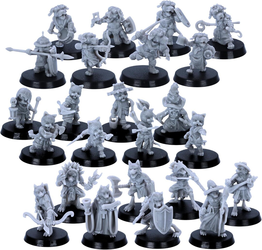 Beastkin Heroes – 24 Animal Folk Miniatures | 28mm Scale RPG Fantasy ...