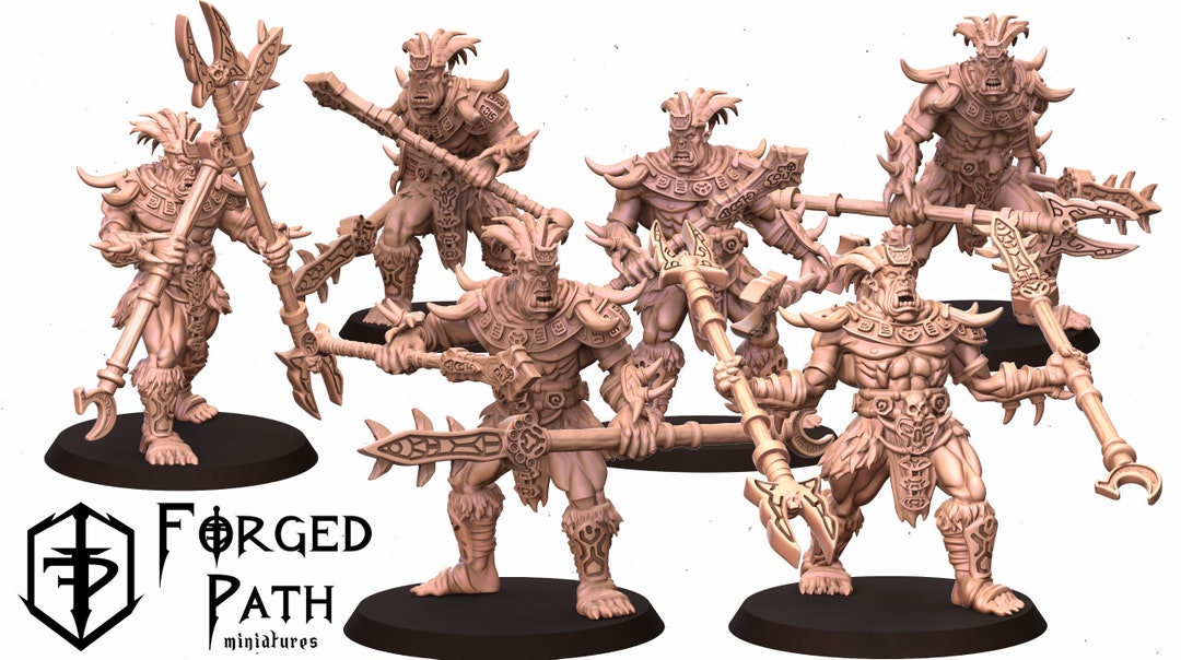 Jungle Orc Double Weapon Unit Unpainted 32mm Scale Orc Warrior ...