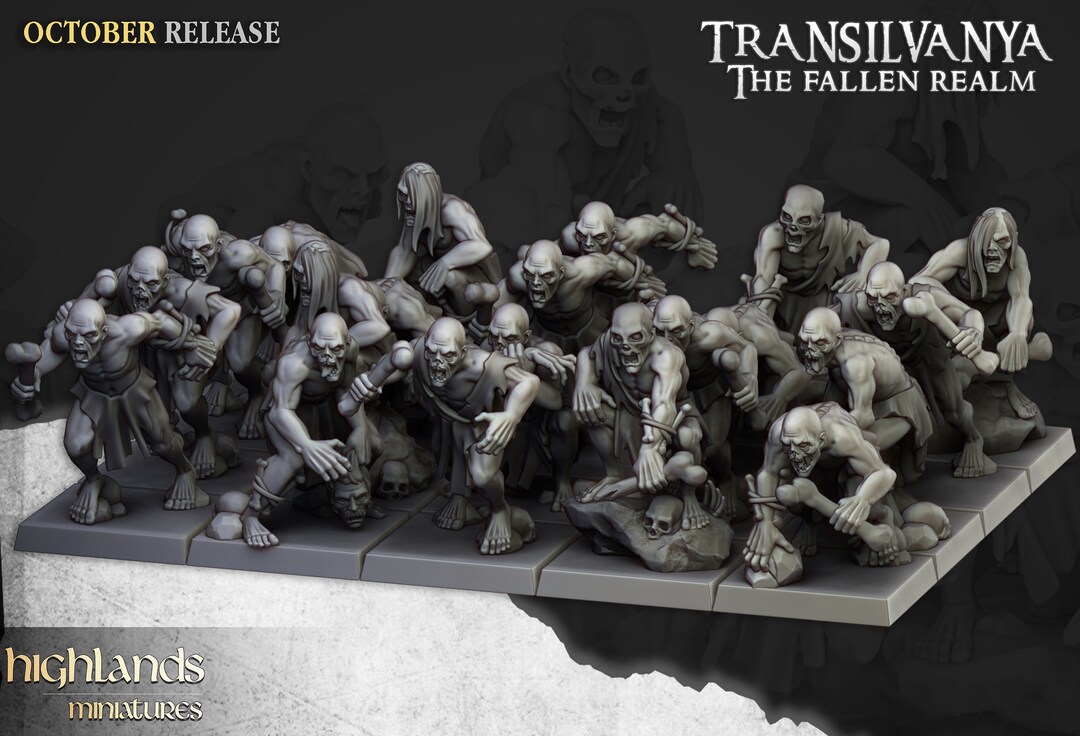 Ghouls Infantry Unit | Undead Wargames Fantasy RPG D&D Skeleton Zombie ...