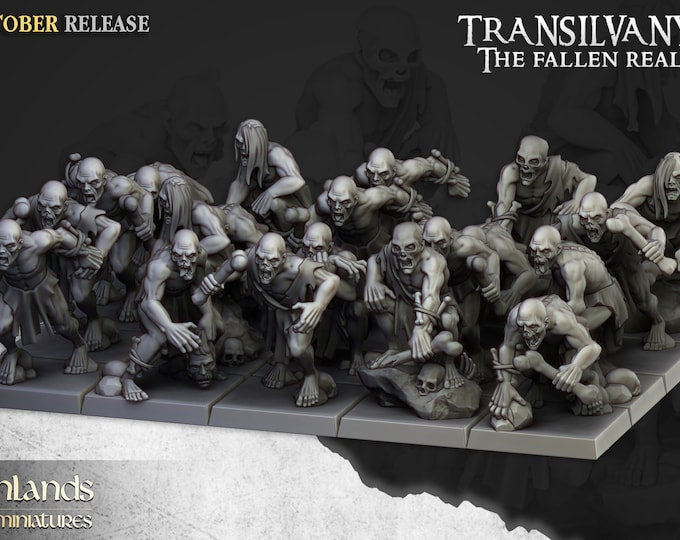 Zombie Horde Mini Monster Mayhem Wargaming Miniatures Games Undead D&D ...