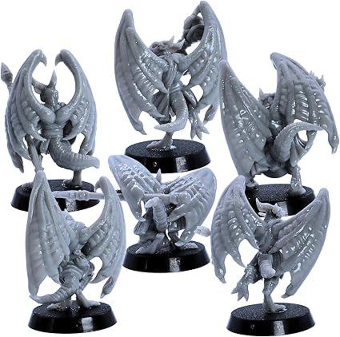 Winged Kobold Miniature Set – 6 Flying Kobolds for Rpgs | 25mm Bases ...