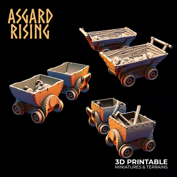 Mine Cart Terrain Set Tabletop Wargaming Sci-fi - Etsy