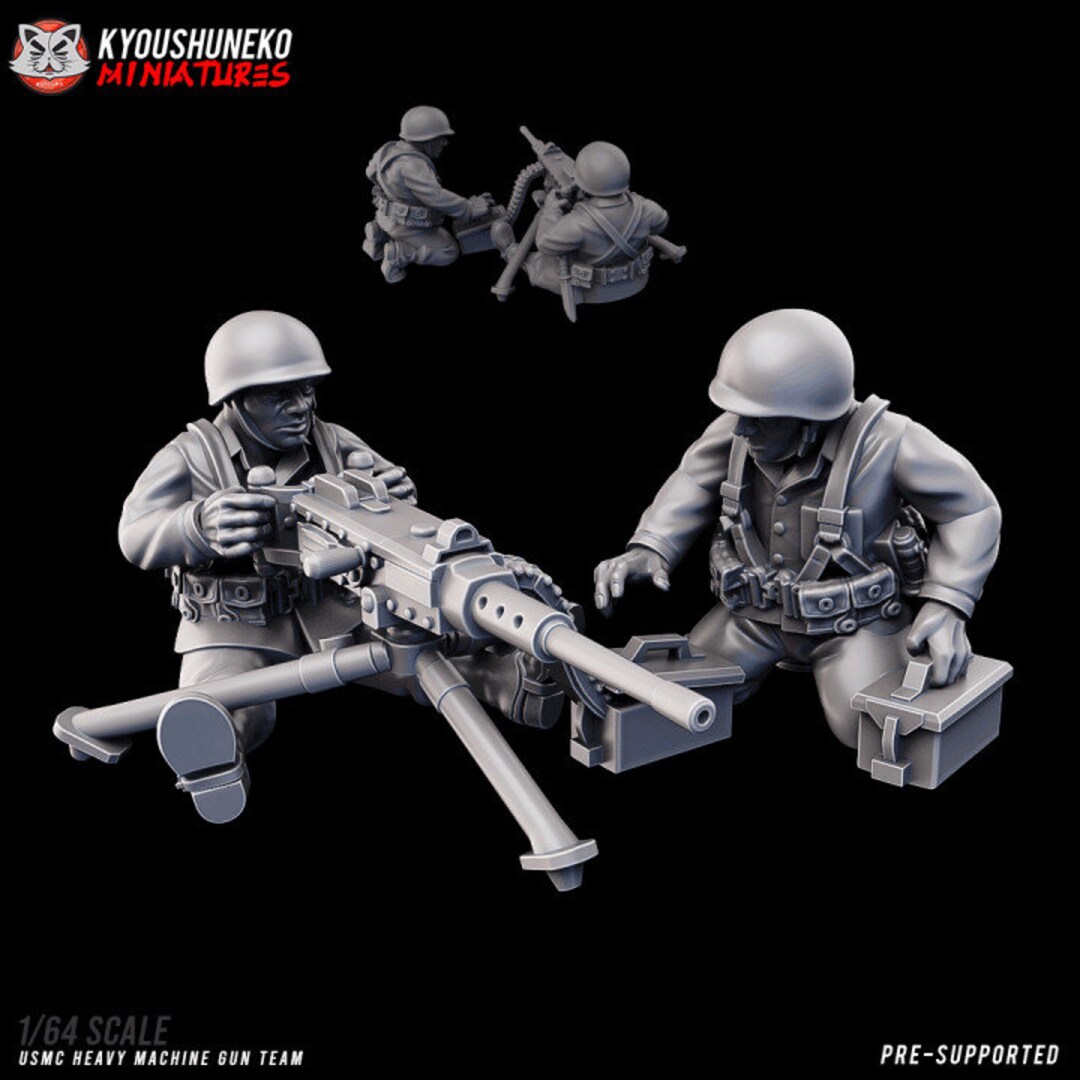 WW2 USMC Heavy Machine Gun Team | Wargames Historical American Military ...