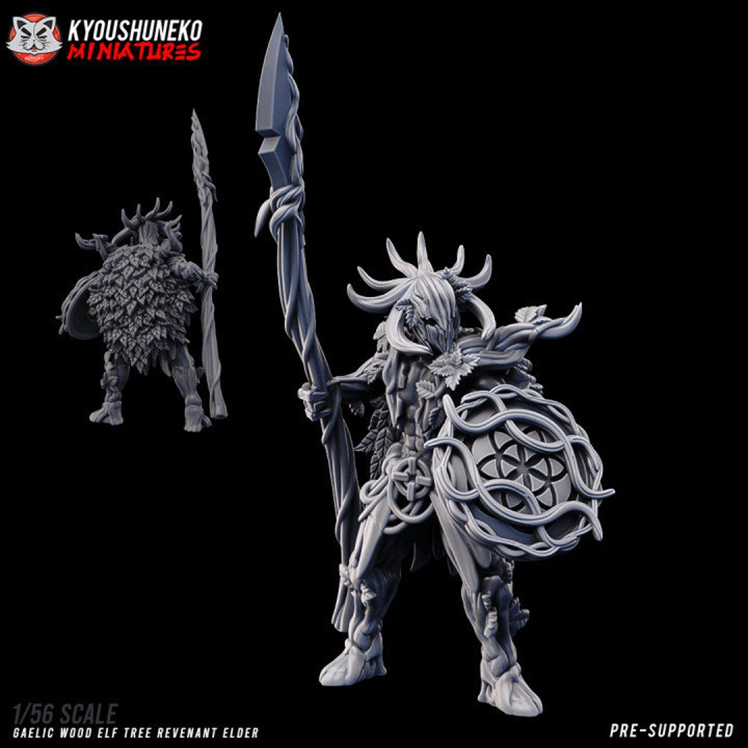 Gaelic Wood Elf Tree Revenant Elder | Tabletop RPG Dnd Fantasy Elf ...