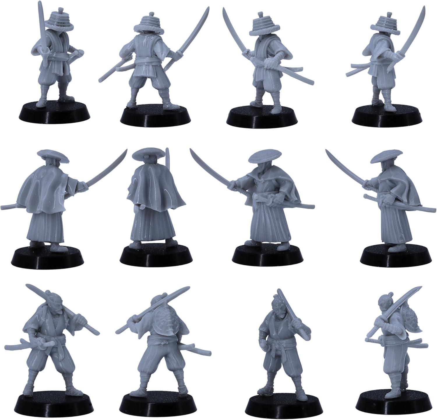 Japanese Samurai Ronin X12 Set Miniatures | Tabletop Wargames | 30mm ...