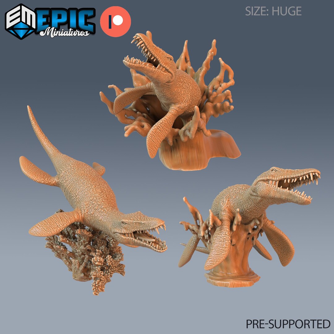 Epic Miniatures Liopleurodon | 28mm Scale Miniatures | Jurassic ...
