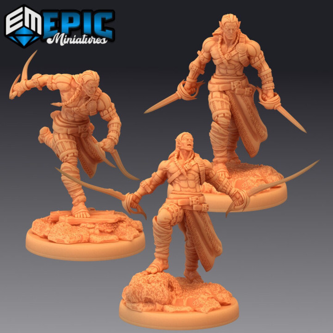 Elven Barbarian | 28mm Scale Dungeons and Dragons Miniatures for ...