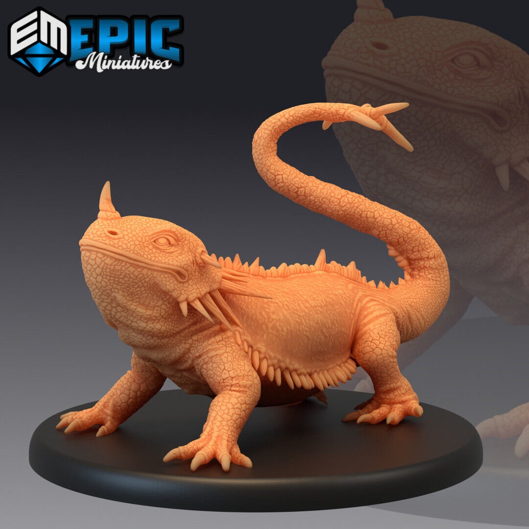 Giant Cave Lizard | 28mm Scale Dungeons and Dragons Miniatures for ...