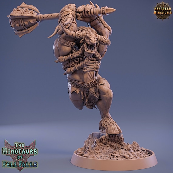 Minotaur Marius Wrathbone Beastmen Horned Minotaur With - Etsy