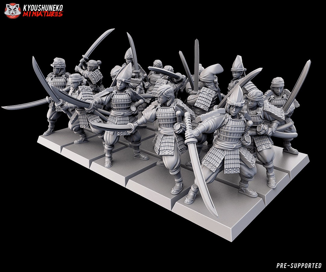 Japanese Samurai Onna Bushi Katana | Kyoushuneko Miniatures | Infantry ...