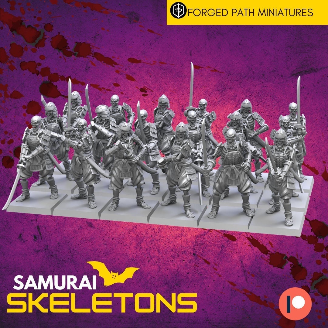 Samurai Skeleton Infantry Unit | Samurai Miniature | Wargaming Fantasy ...