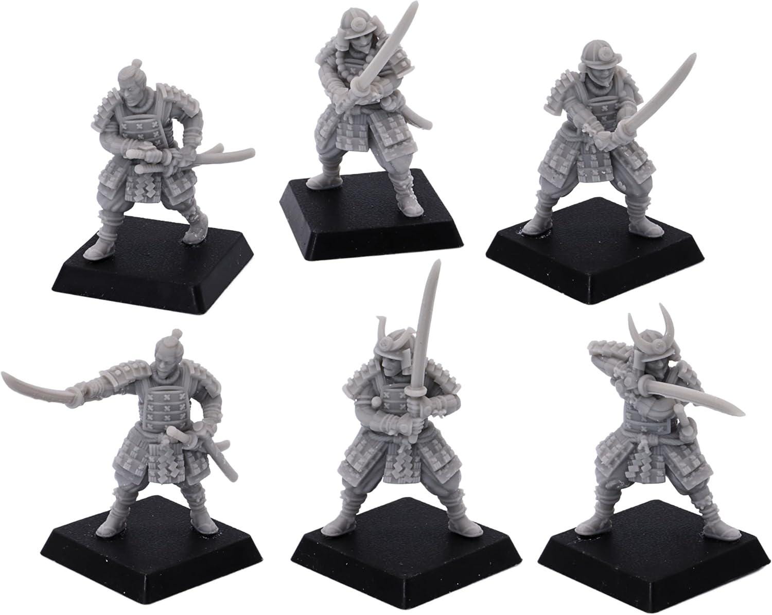 Japanese Samurai Swordsmen – Set of 12 Miniatures | 30mm Scale RPG ...