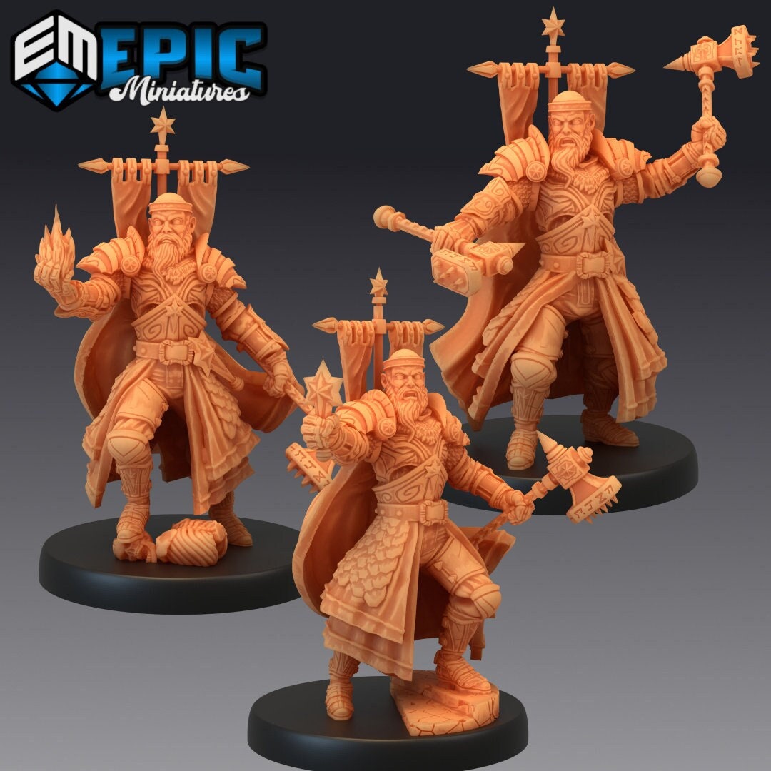 Epic Miniature Warrior Priest | 28mm Scale Miniatures | Blood Moon ...