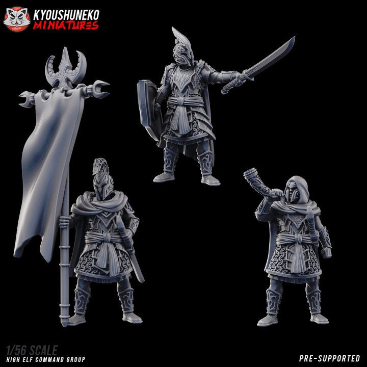 Archer Elf Warriors Infantry Unit With Command Group | Tabletop RPG D&D ...