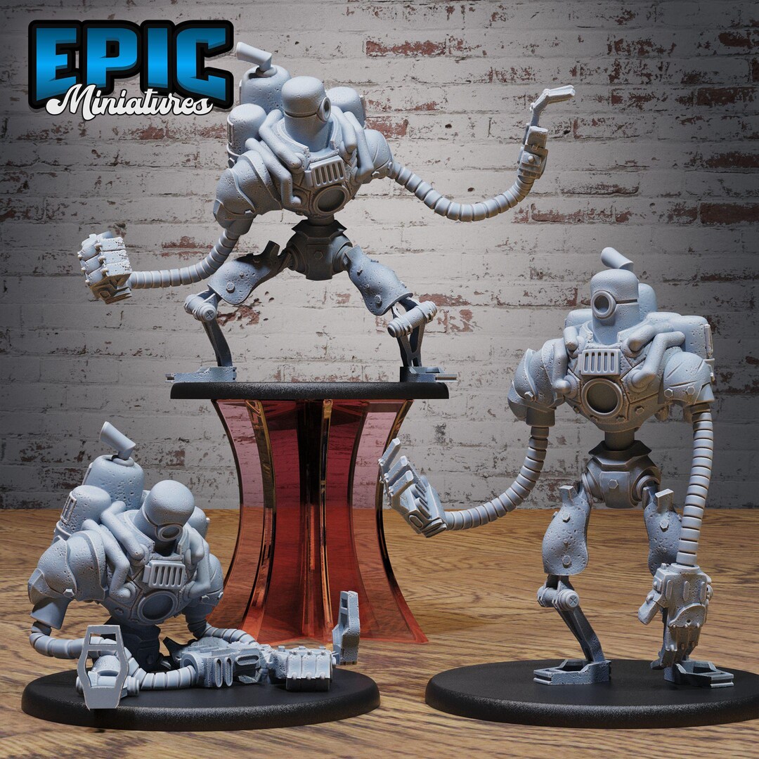 Construct Golem Set – Steampunk Clockwork Constructs | 28mm Resin ...