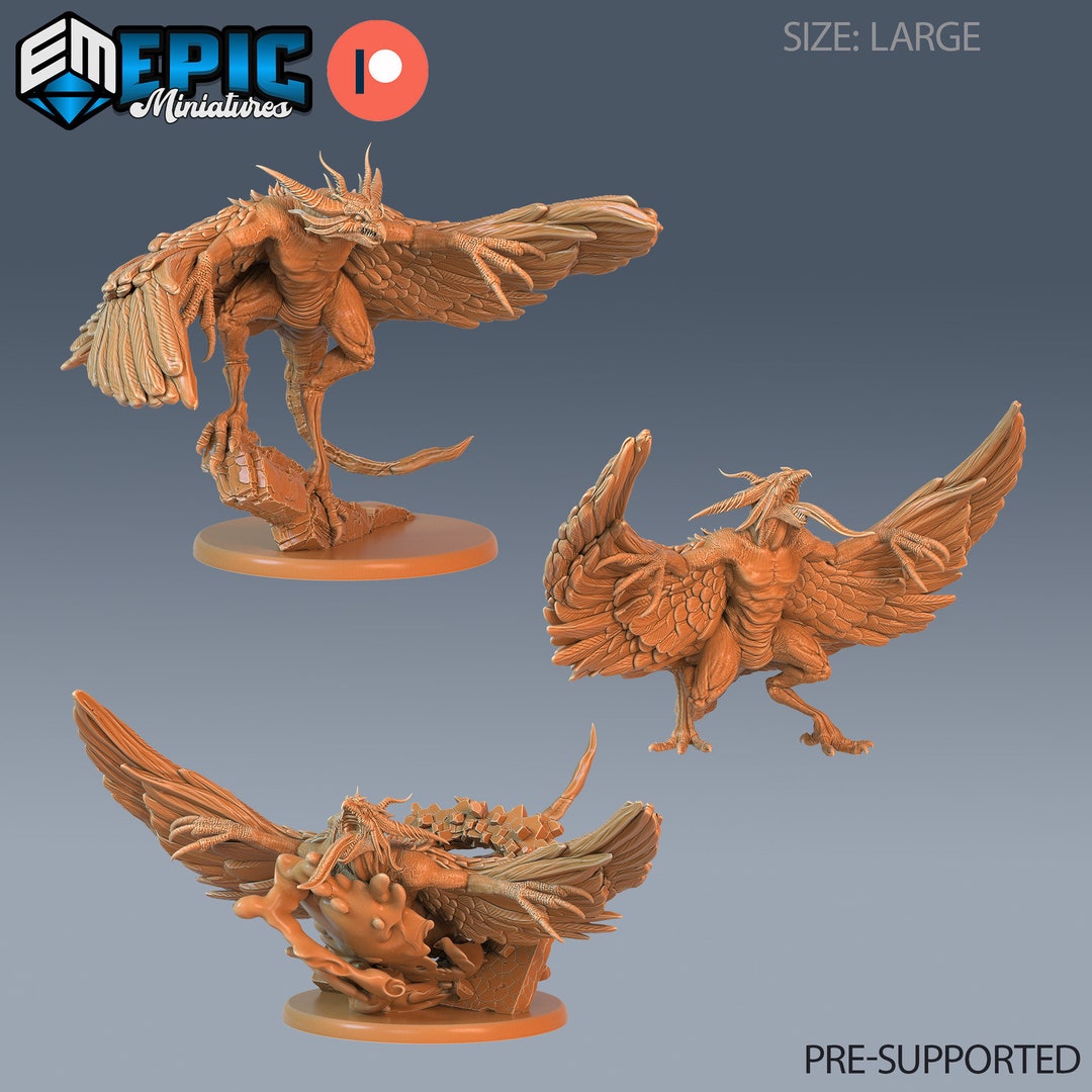 Harpy Beast 28mm Scale Dungeons and Dragons Miniatures for Tabletop ...