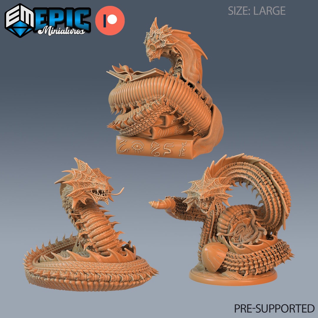 Epic Miniatures Giant Summoned Snake 28mm Scale Miniatures Eternal ...