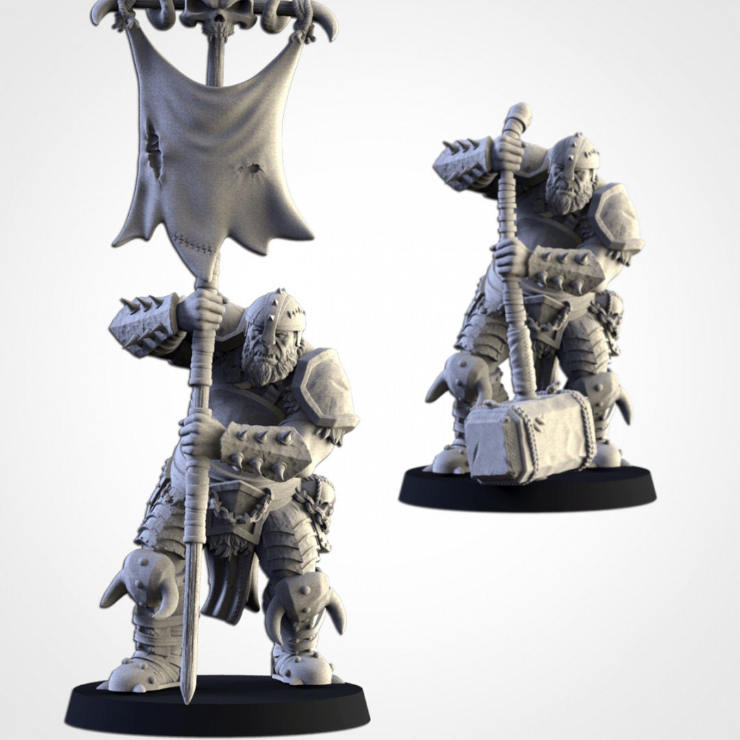 Thug Ogres | Orc Ogre Khans | Heavy Weapon Ogres | 30mm Scale Role Play ...