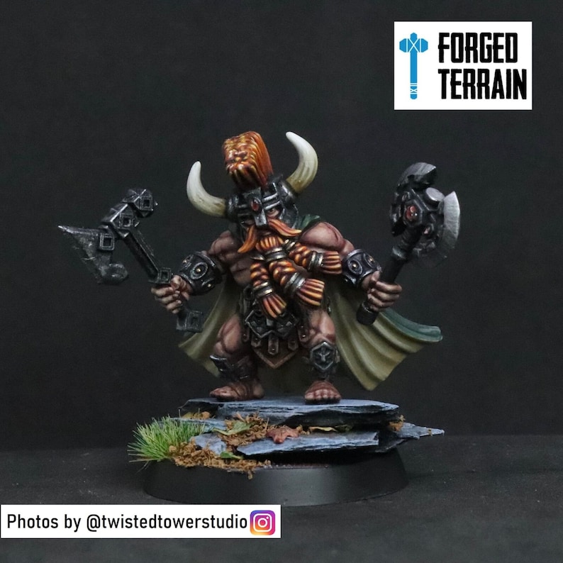 Dwarf Slayer Lord | Dwarf Lord Double Axe | Kyoushuneko | Unpainted ...